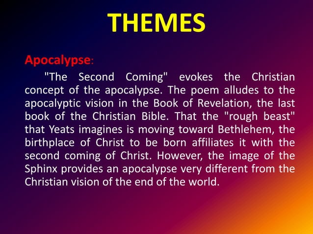 W. B. Yeats, "The Second Coming" | PPTX
