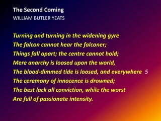 W. B. Yeats, "The Second Coming" | PPTX