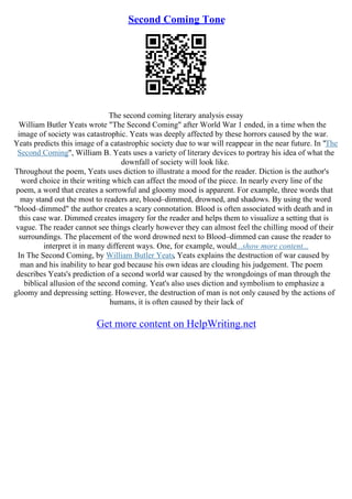 The Second Coming Essay | PDF