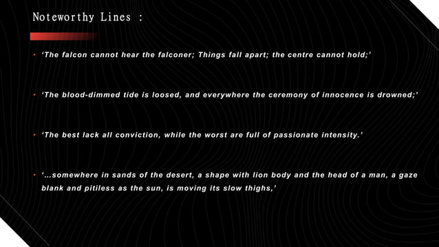 'The Second Coming Poem' by W. B. Yeats - Important Lines with ...