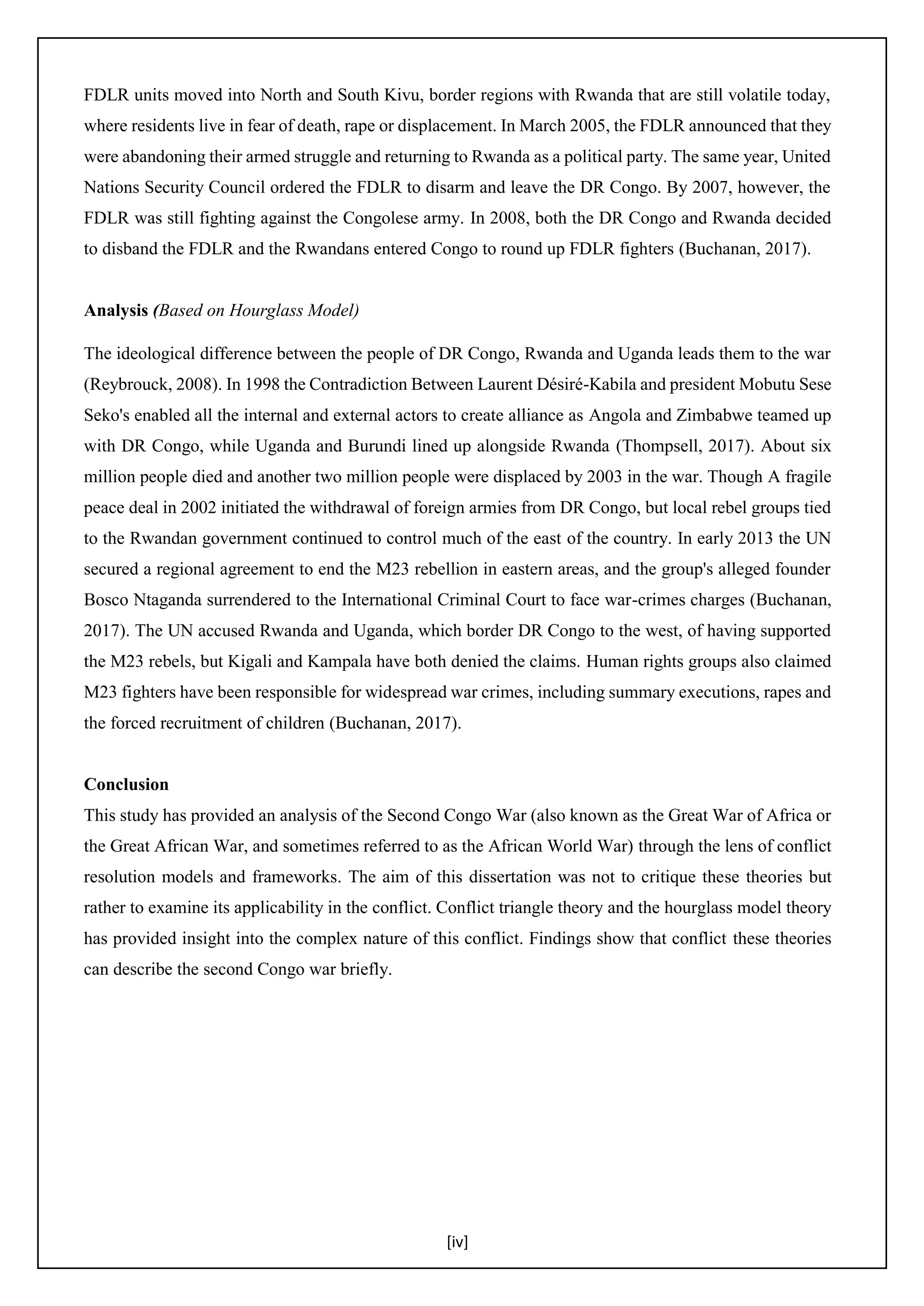 THE SECOND CONGO WAR: Through the Lens of Conflict Resolution Models ...