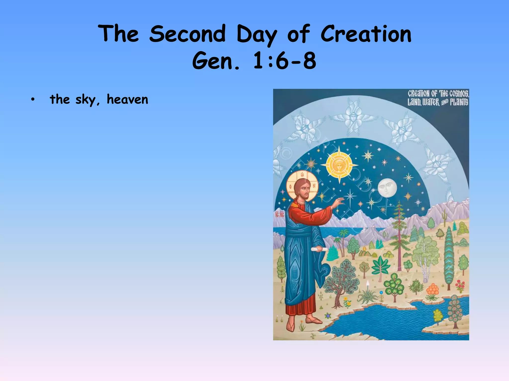 The second day of creation | PPTX