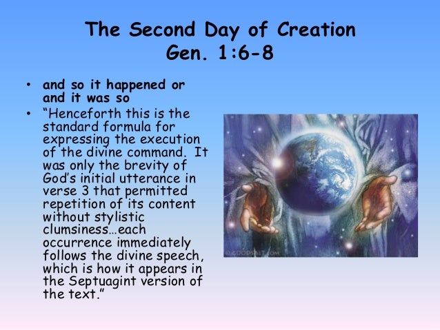 The second day of creation
