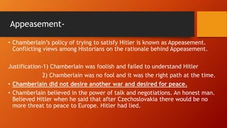 Rhineland to Anschluss, Czechoslovakia, Appeasement, Nazi-Soviet Pact ...