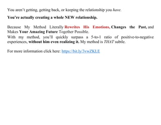 The Relationship Rewrite Method - SAVE YOUR RELATIONSHIP | PDF