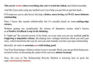 The Relationship Rewrite Method - SAVE YOUR RELATIONSHIP | PDF
