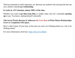 The Relationship Rewrite Method - SAVE YOUR RELATIONSHIP | PDF