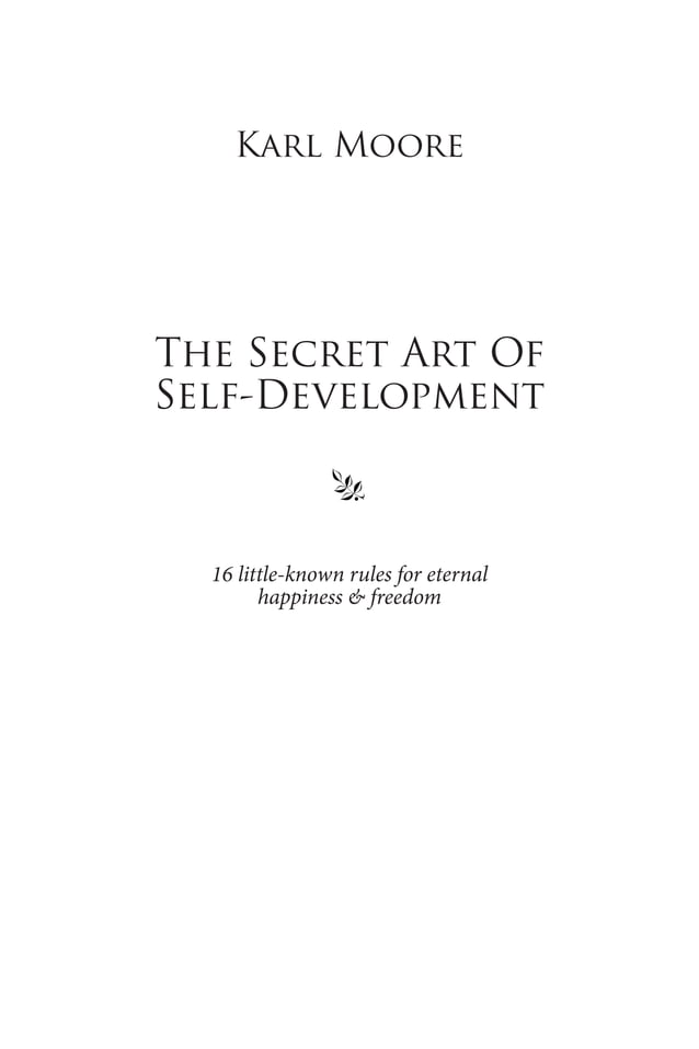 The Secret Art Of Self Development | PDF