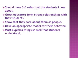 The secret in good teaching | PPTX