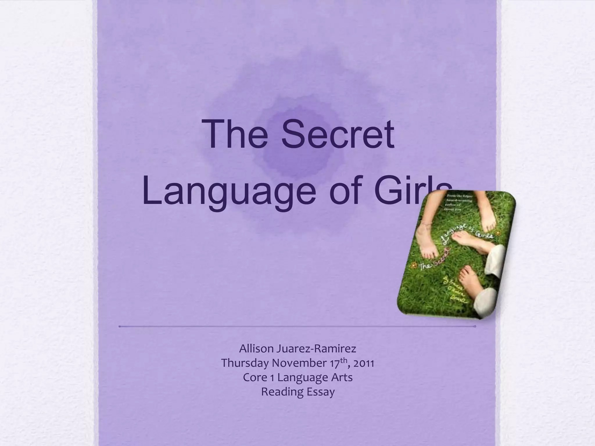 The Secret Language of Girls | PPTX