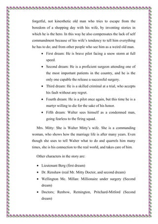 The secret lifee of walter mitty analysis | PDF