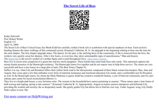 The Secret Life Of Bees | PDF