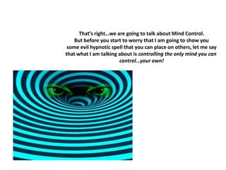 The Secret of Mind Control | PPT