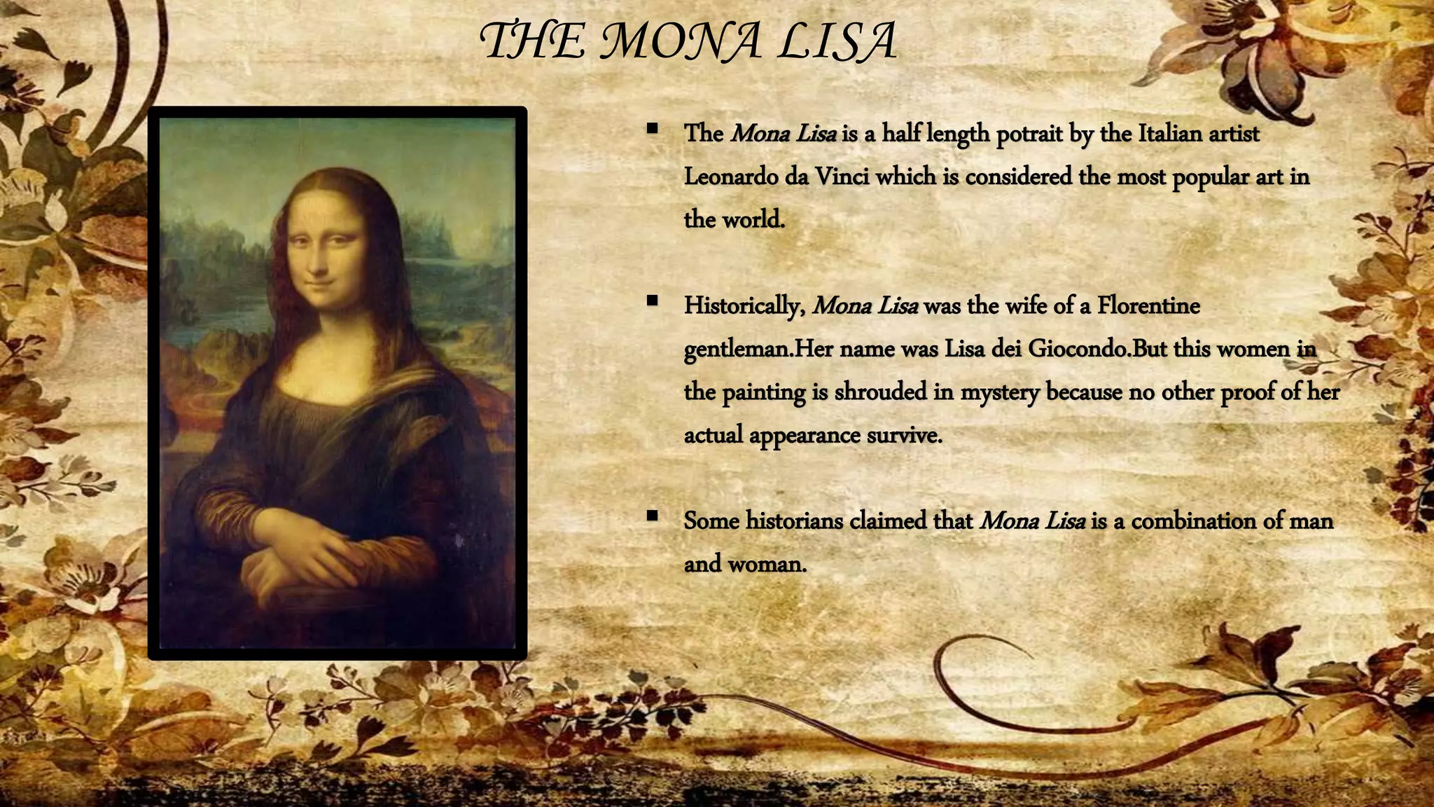 The Secrets Behind Mona Lisa | PPT