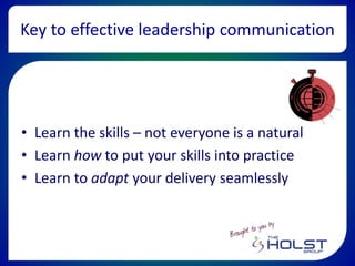 The Secrets of Great Leadership Communication Skills | PPTX