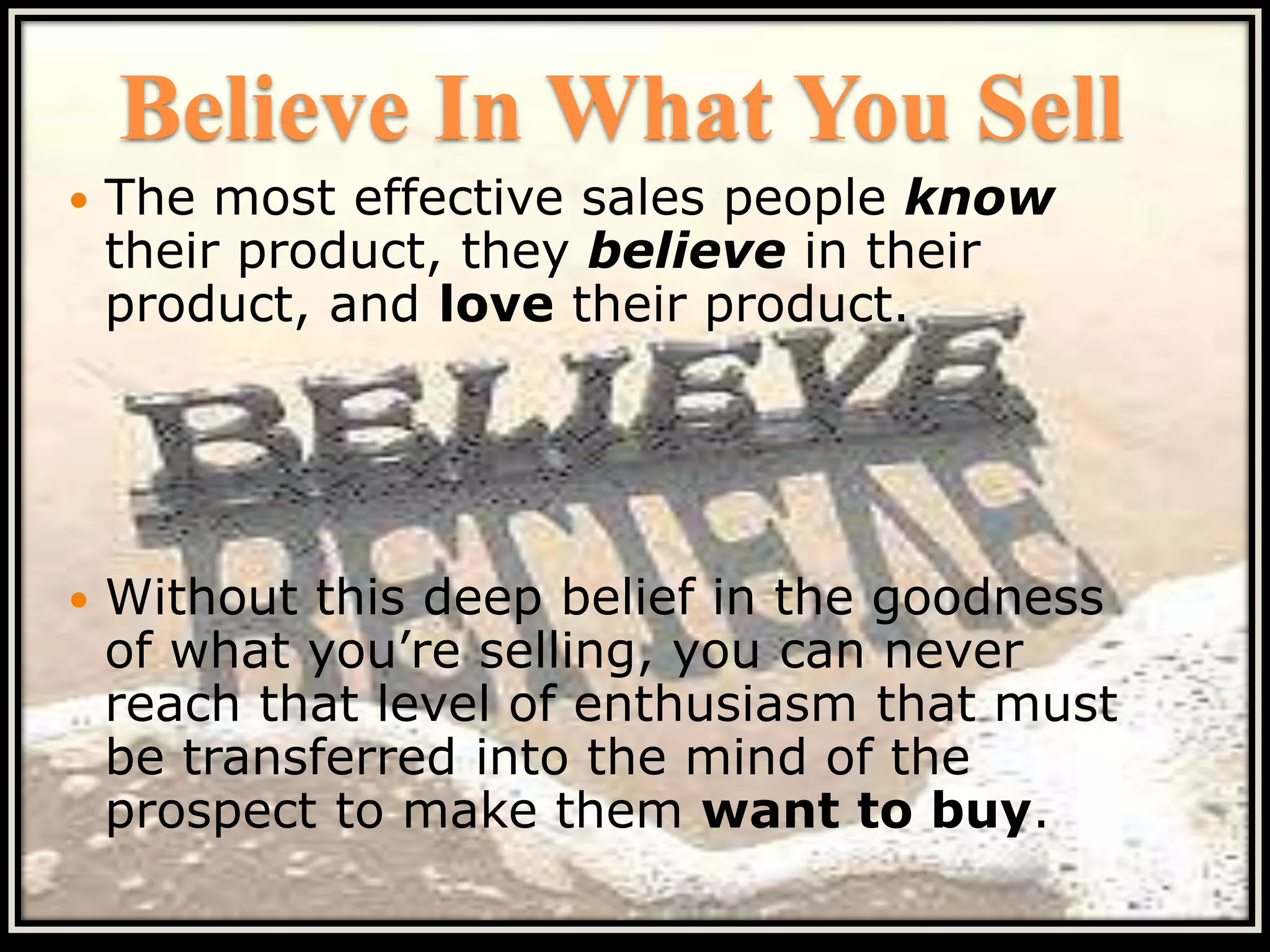 The secret to closing the sale | PPTX