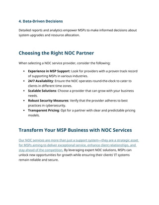 The Secret to Exceptional IT Support with NOC Services for MSPs in AI-NOC (1).docx