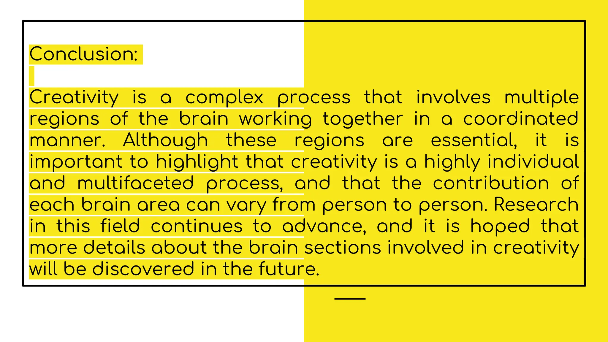 The sections of the brain involved in creativity..pptx