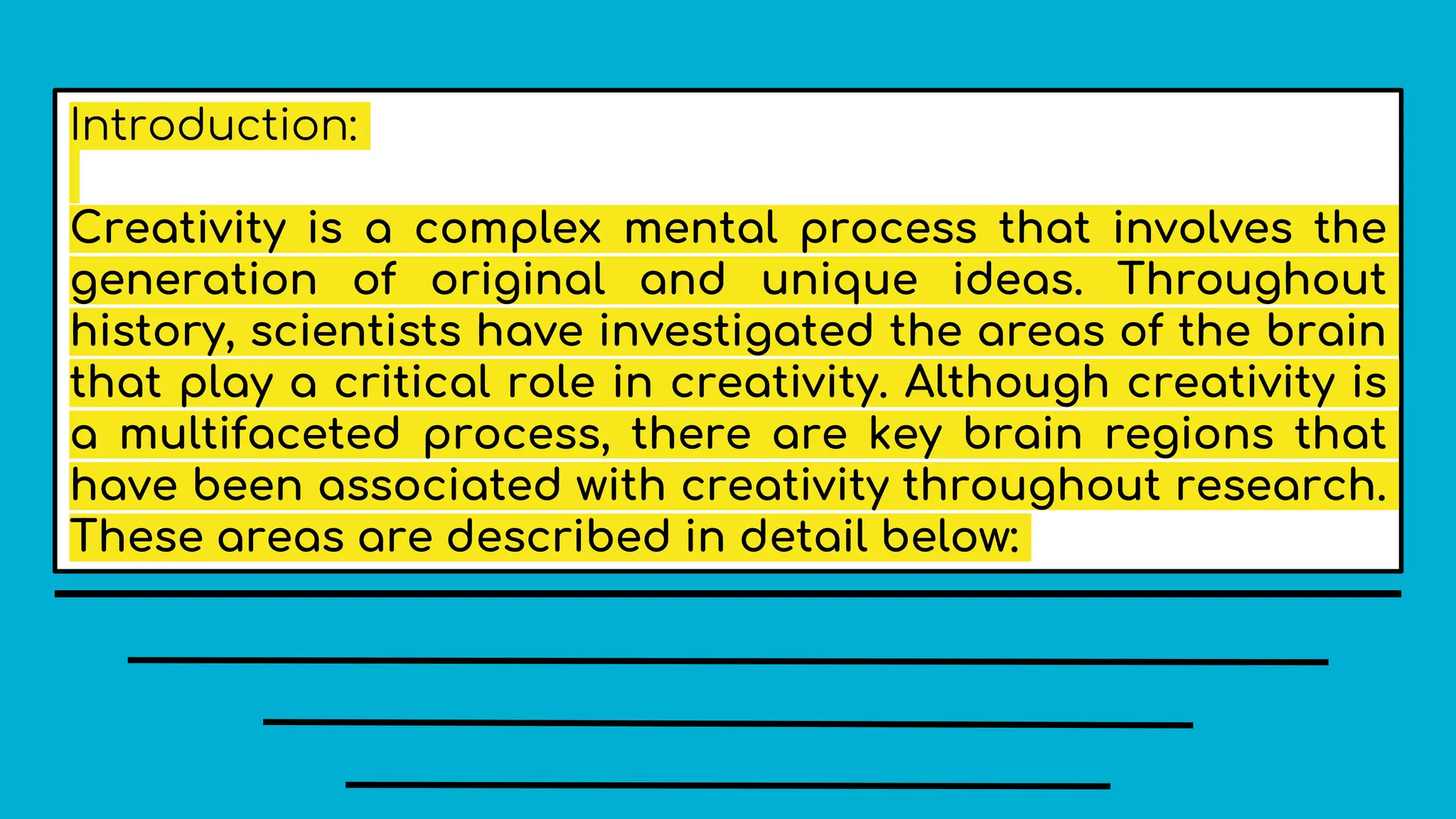 The sections of the brain involved in creativity..pptx