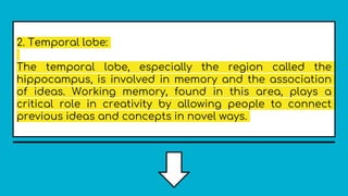 The sections of the brain involved in creativity..pptx