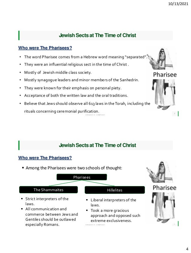 Lesson 6 : Jewish Sects at the Time of Christ | PDF