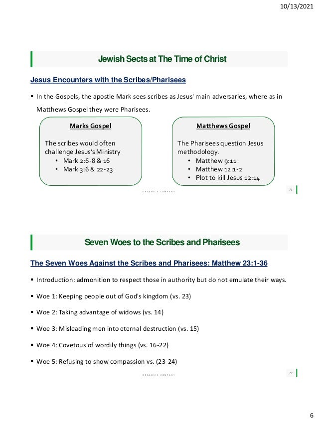 Lesson 6 : Jewish Sects at the Time of Christ | PDF