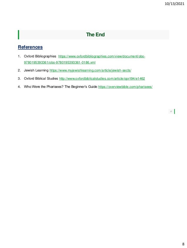 Lesson 6 : Jewish Sects at the Time of Christ | PDF