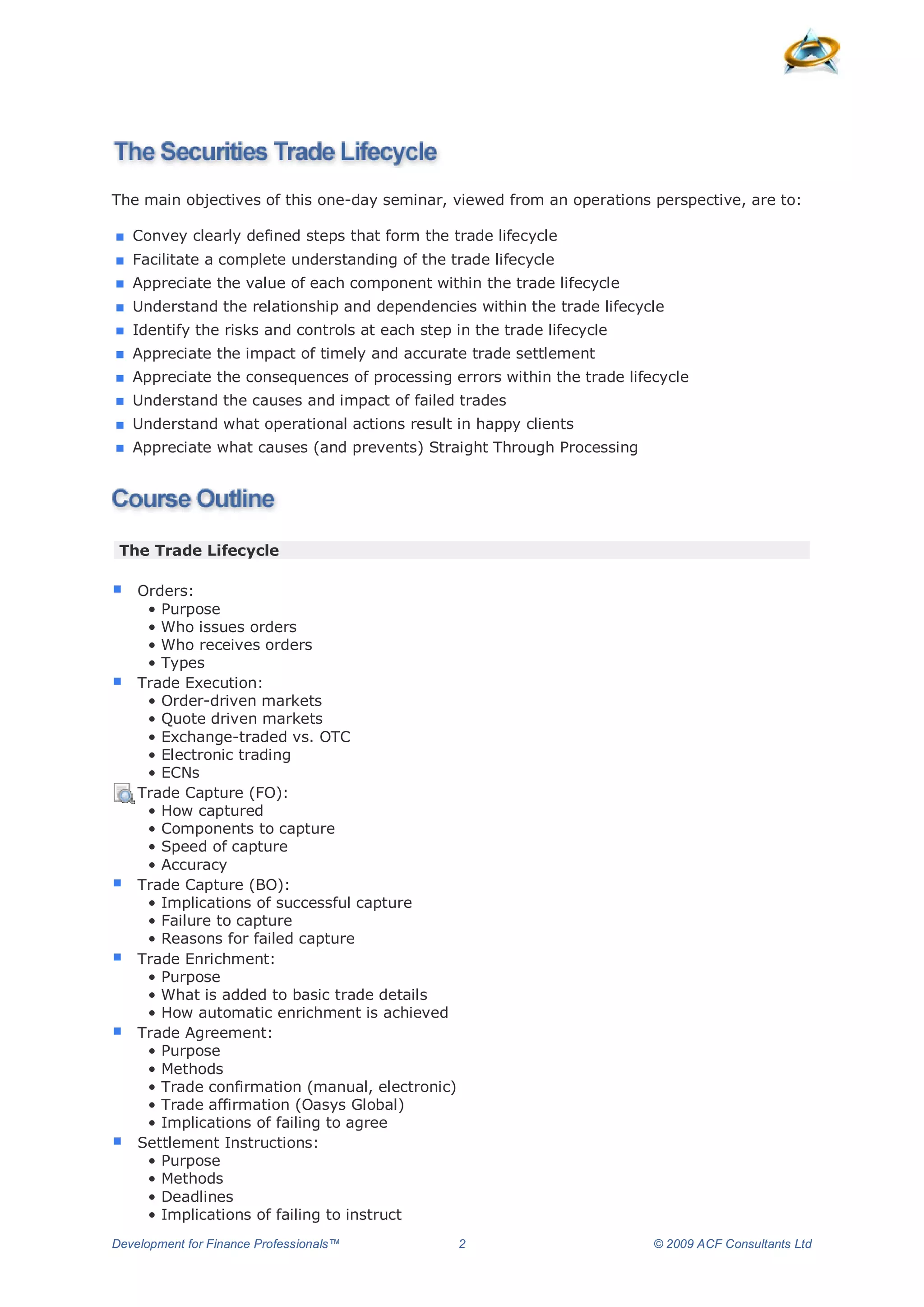 The securities trade lifecycle | PDF
