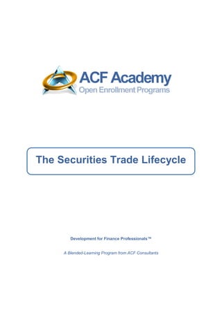 The securities trade lifecycle | PDF