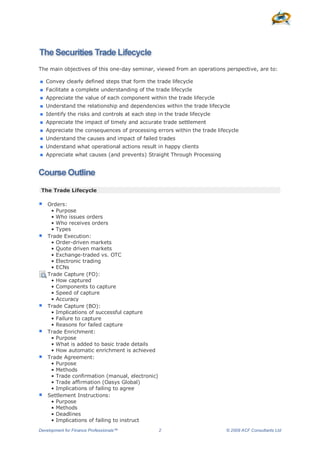 The securities trade lifecycle | PDF