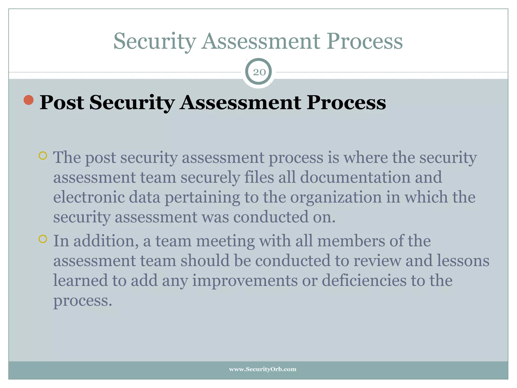 The Security Vulnerability Assessment Process And Best Practices Ppt
