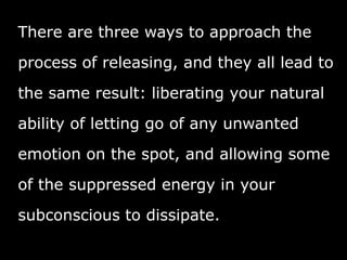 The Sedona Method to relieve stress, worry and anxiety. | PPT