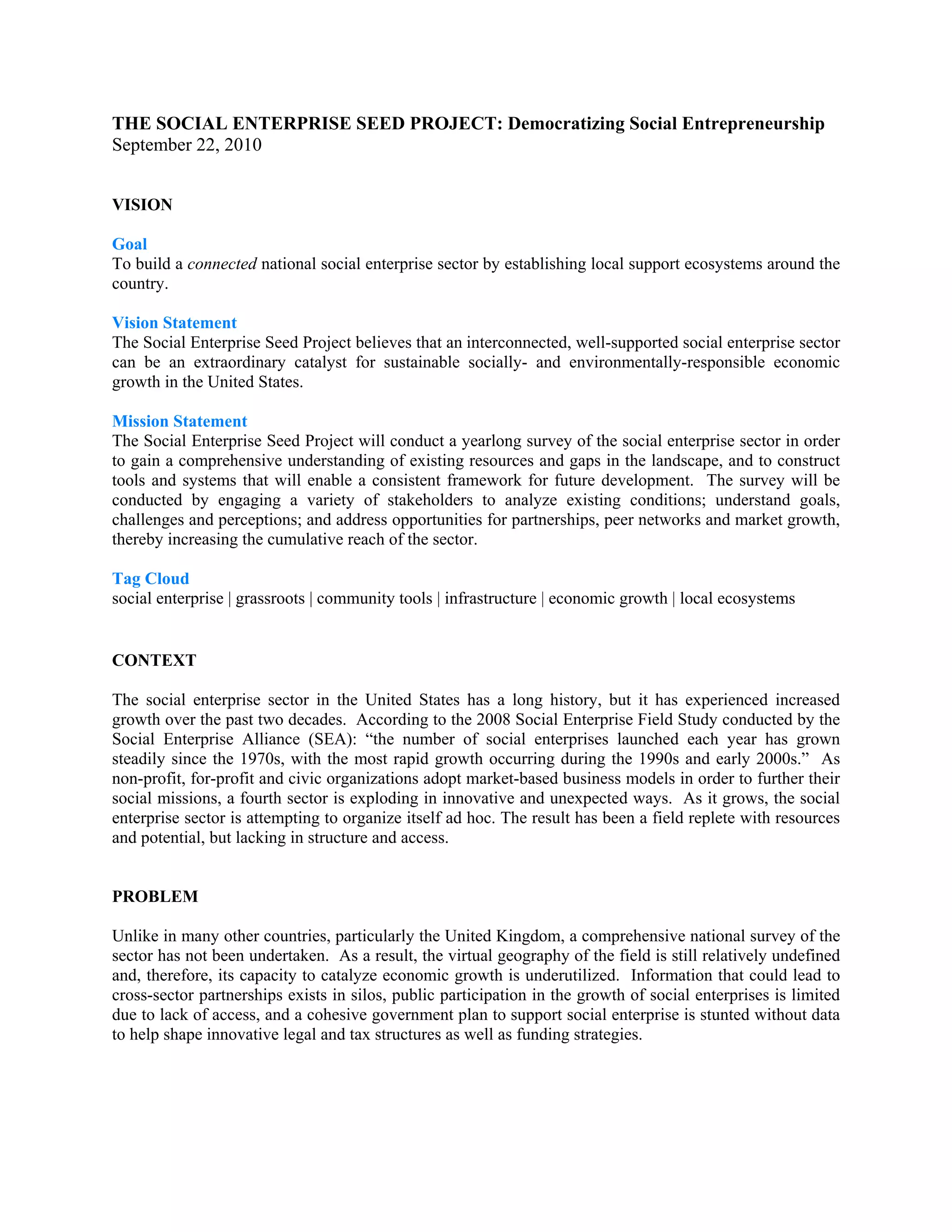 The seed project scope | PDF