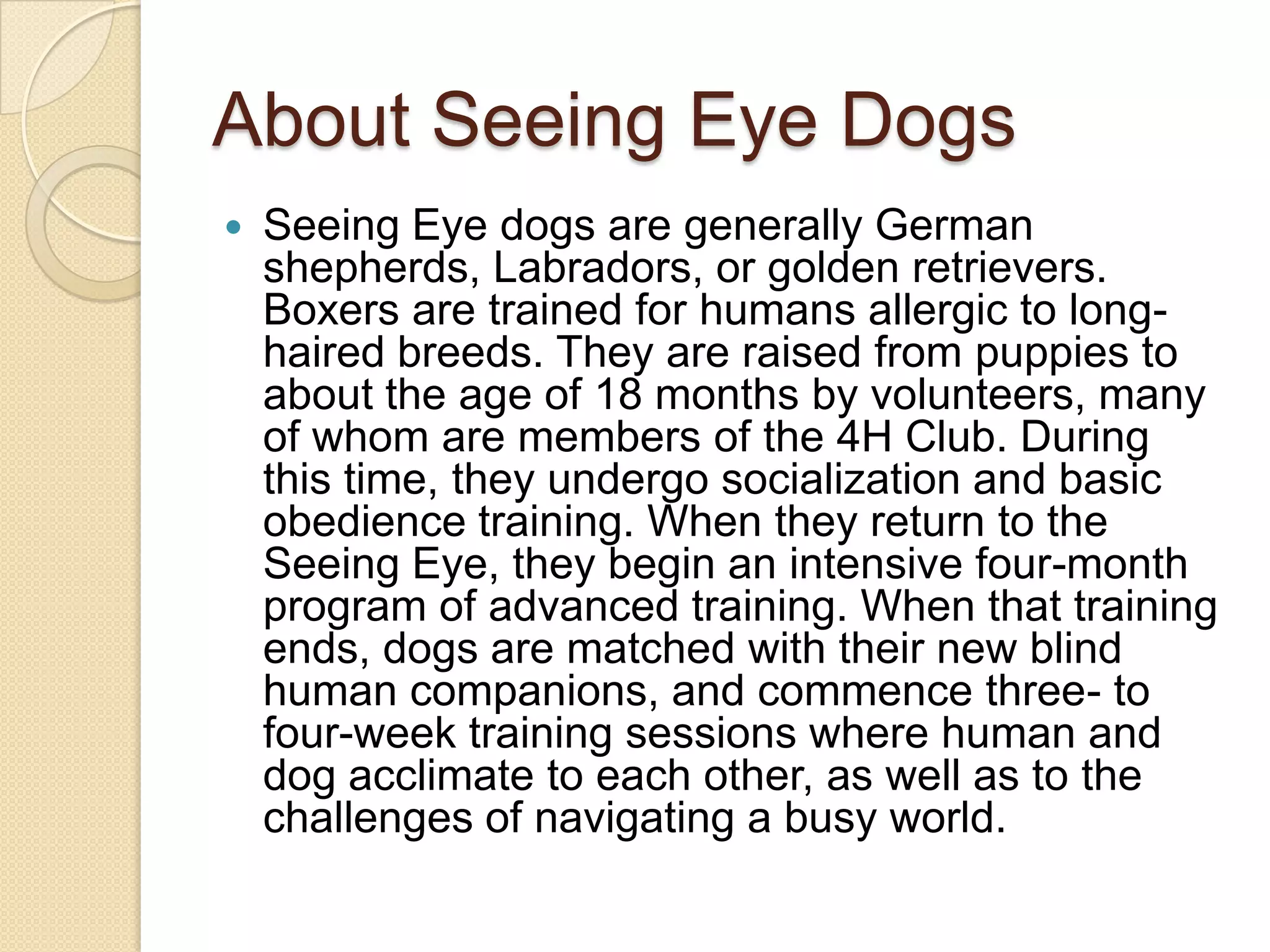 The Seeing Eye Dog | PPT