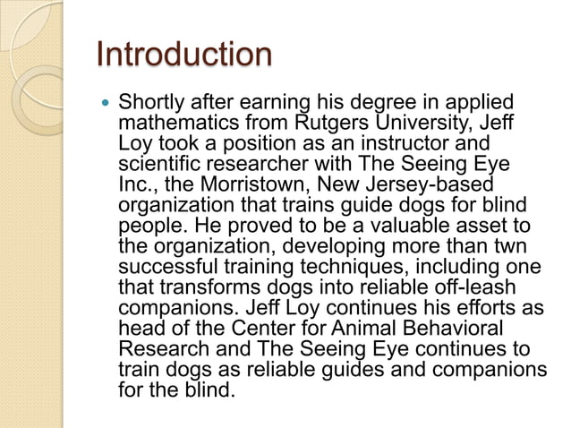 The Seeing Eye Dog | PPT