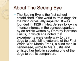 The Seeing Eye Dog | PPT
