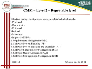 The SEI Capability Maturity Model CMM) Lecture 10.docx | Business | Business and Finance
