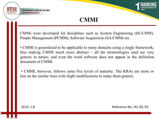 The SEI Capability Maturity Model CMM) Lecture 10.docx | Business ...