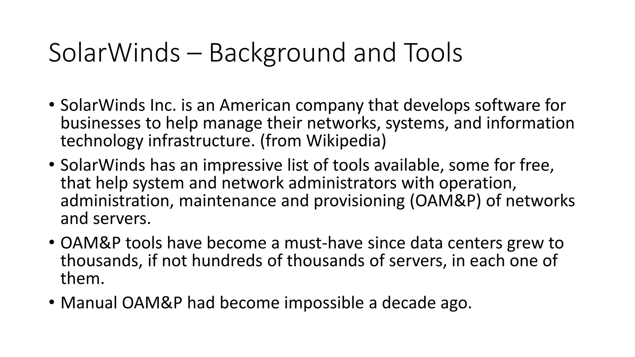 The Seismic Impact of the SolarWinds Hack | PPTX