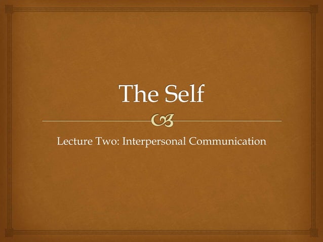 The self | PPT