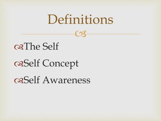 The self | PPTX