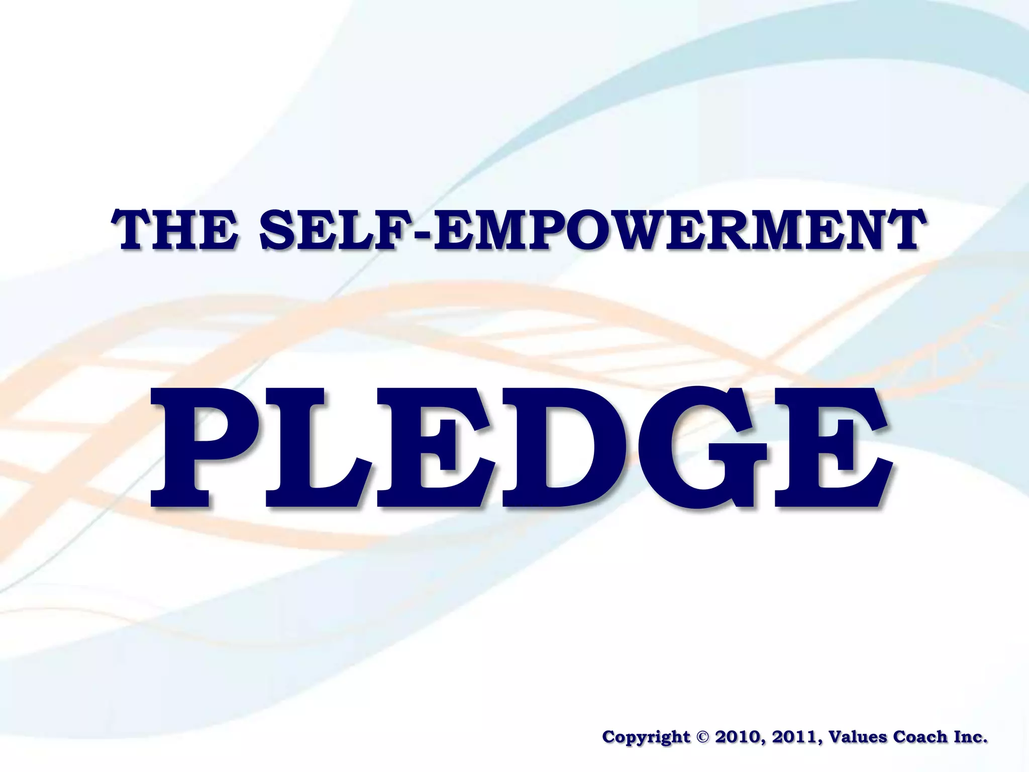 The Self-Empowerment Pledge | PPTX