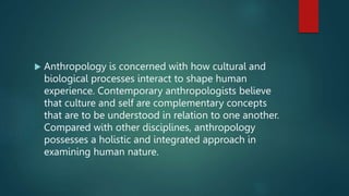 the self according to anthropologist pptx | PPTX