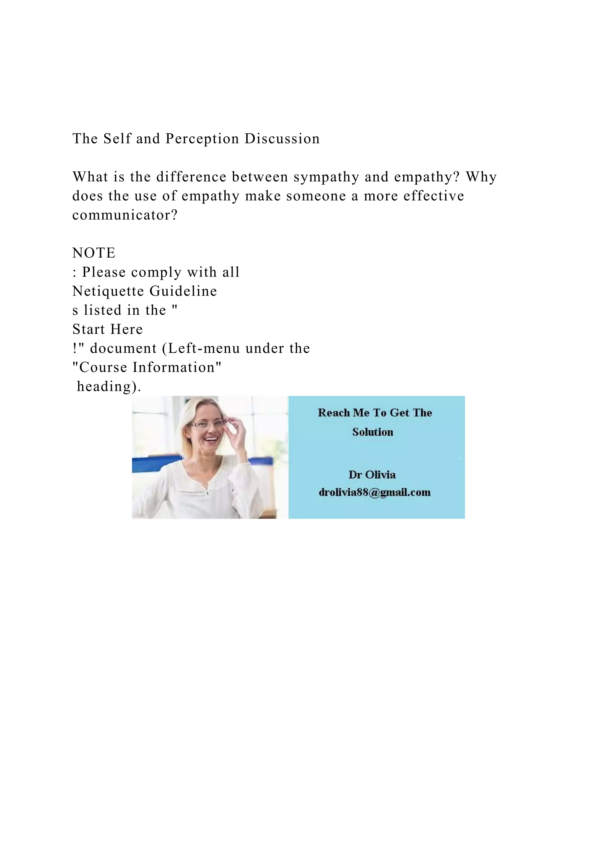 The Self and Perception DiscussionWhat is the difference bet.docx