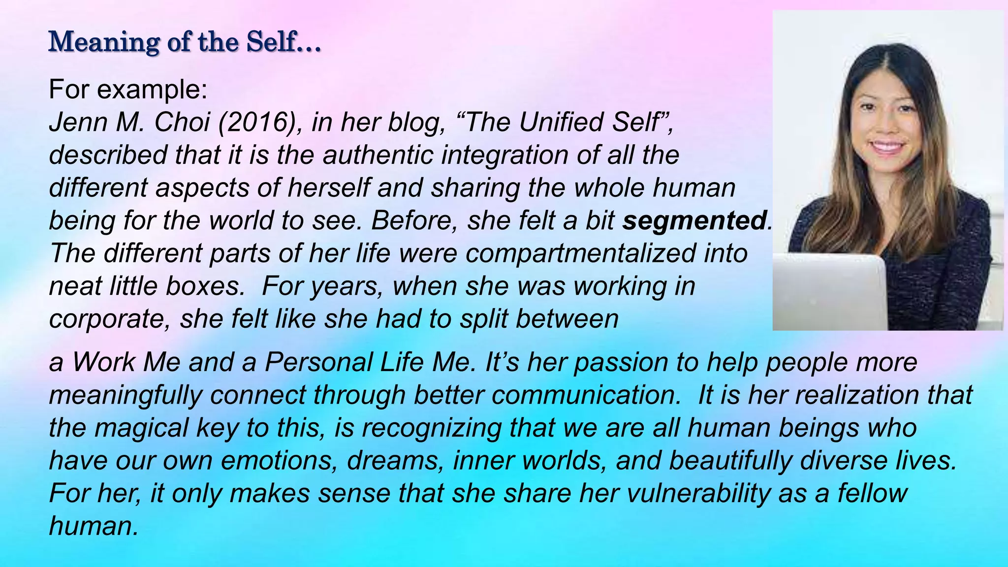 The Self Definition, Nature and Significance.pptx