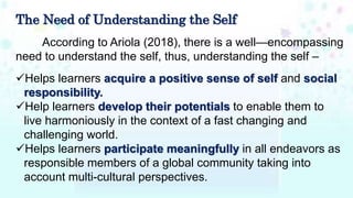 The Self Definition, Nature and Significance.pptx