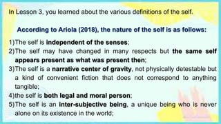 The Self Definition, Nature and Significance.pptx