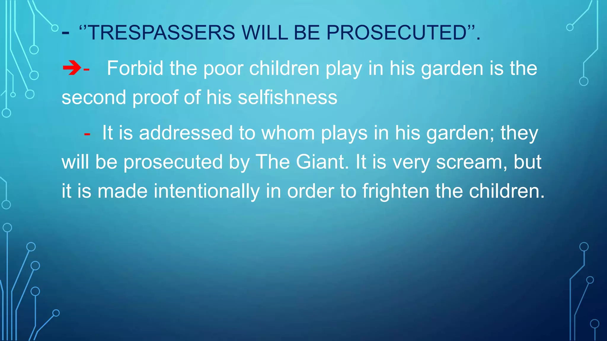 The selfish giant | PPTX