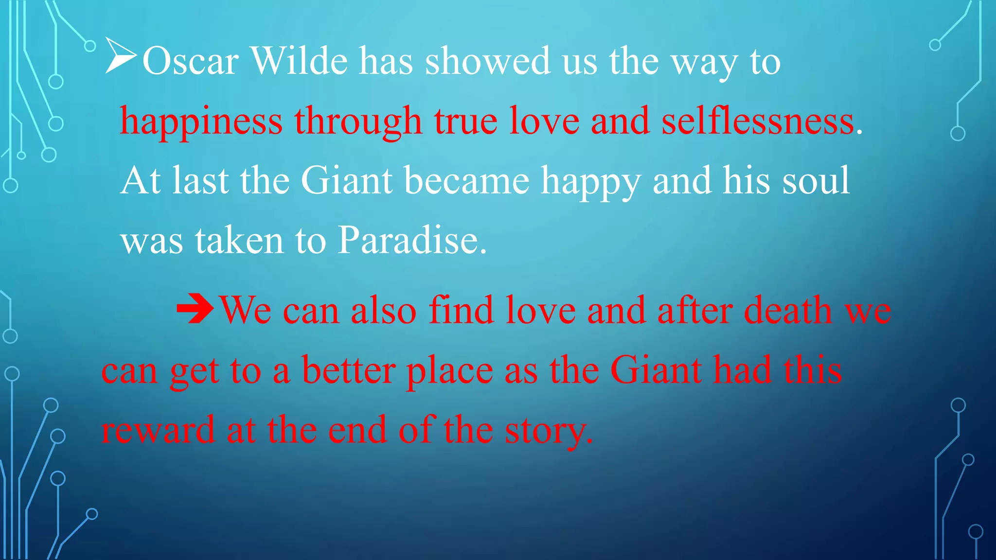 The selfish giant | PPTX