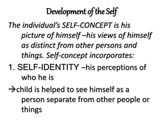 The self and its development: Journeying back to one's self | PPTX